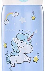 Unicorn Water Bottles for Girls Thermoses Stainless Steel Water Bottle Vacuum Insulated Water Flask Gift for Girls (blue)