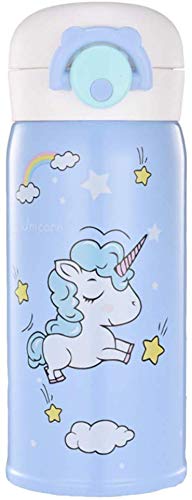 Unicorn Water Bottles for Girls Thermoses Stainless Steel Water Bottle Vacuum Insulated Water Flask Gift for Girls (blue)