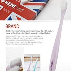 [Kent] Crystal Small Soft Firm Action Soft Toothbrush, Deep Cleaning Sensitive Teeth & Gums for Adults & Teens (Compact Size) - (Set of 5)