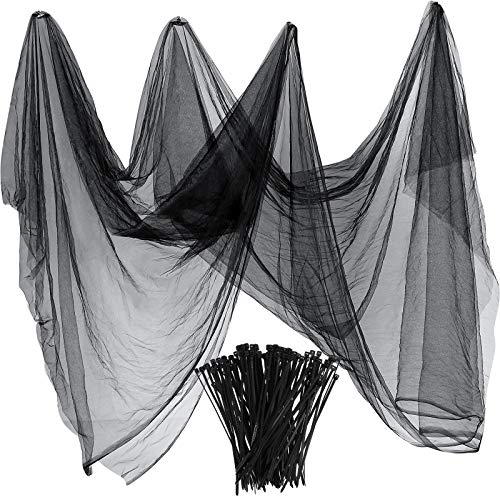 Zonon Insect Netting Garden Mesh Netting Fly Bird Net Barrier Hunting Blind Plant Protecting (Black, 3 x 10m)