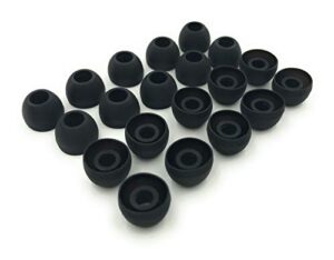 earbudz 10 pairs medium silicone replacement earbud ear buds tips – black