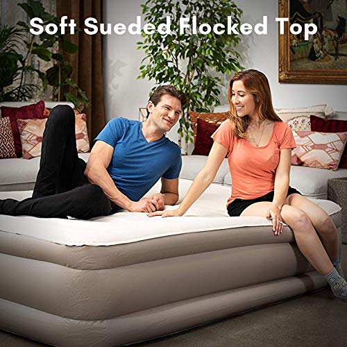 Aria Queen Inflatable Air Mattress with ConstantComfort Built-in Pump, Self-Inflating Air Bed Maintains Selected Firmness for Luxurious All-Night Sleep Comfort