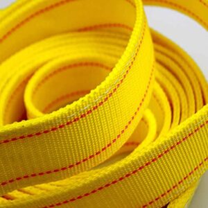 Heavy Duty Tow Strap with Safety Hooks | 1.8” x 13’ | 11000 LB Capacity , Tow Rope Yellow Shackle for Vehicle Recovery, Hauling, Stump Removal & Much More,Best Towing Accessory for Car