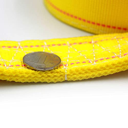 Heavy Duty Tow Strap with Safety Hooks | 1.8” x 13’ | 11000 LB Capacity , Tow Rope Yellow Shackle for Vehicle Recovery, Hauling, Stump Removal & Much More,Best Towing Accessory for Car