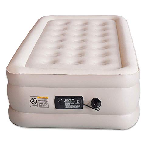 Aria Twin Inflatable Air Mattress with Built-in Pump Comfortable Self-Inflating Air Bed for Guests or Travel