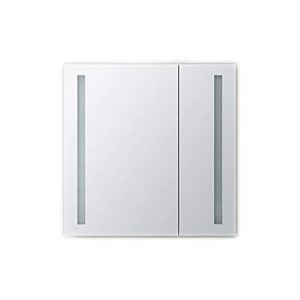 AQUADOM Royale Basic 30in x 30in x 5in LED Medicine Mirror Cabinet Recessed Surface Mounted, Dimmer, Touch Screen Button