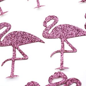 Glitter Pink Flamingo Confetti Decoration for Tropical Flamingo Christmas Party,100Pcs/pack (Pink Flaminglo)