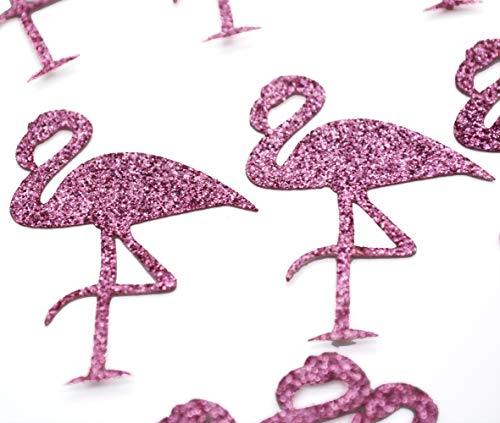 Glitter Pink Flamingo Confetti Decoration for Tropical Flamingo Christmas Party,100Pcs/pack (Pink Flaminglo)