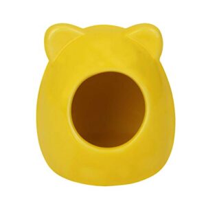 popetpop ceramic hamster hideout nest - hamster sand bath rat dust bath - summer cool small animal pet nesting habitat cage random colors