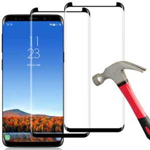 【2-pack 】coolpow designed for samsung galaxy s9 screen protector samsung s9 screen protector tempered glass film, case friendly, anti-bubble, 3d curved, full coverage, hd clear【 note： not for s9 plus 】