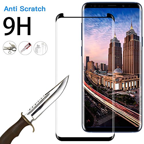 【2-PACK 】Coolpow Designed for Samsung Galaxy S9 Screen Protector Samsung S9 Screen Protector Tempered Glass Film, Case Friendly, Anti-Bubble, 3D Curved, Full Coverage, HD Clear【 NOTE： not for S9 Plus 】