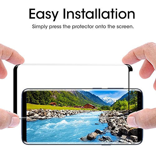 【2-PACK 】Coolpow Designed for Samsung Galaxy S9 Screen Protector Samsung S9 Screen Protector Tempered Glass Film, Case Friendly, Anti-Bubble, 3D Curved, Full Coverage, HD Clear【 NOTE： not for S9 Plus 】