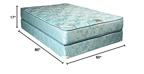 9-Inch Medium Firm Tight top Innerspring Fully Assembled Double Sided Mattress and Box Spring/Foundation, Good for The Back