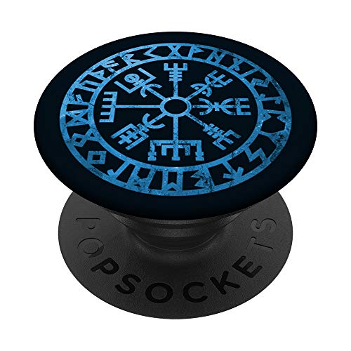 Vegvisir viking compass rune protection symbol Celts Nordic PopSockets Swappable PopGrip