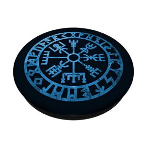 Vegvisir viking compass rune protection symbol Celts Nordic PopSockets Swappable PopGrip