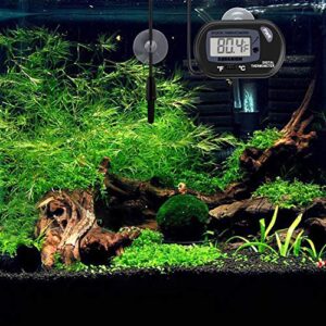 NEPTONION Aquarium Thermometer LCD Digital Aquarium Thermometer with Suction Cup Fish Tank Water Terrarium Temperature for Fish and Reptiles Like Lizard and Turtle