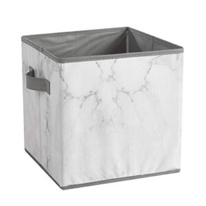 urban shop marble storage cubes, set of 2, grey/white