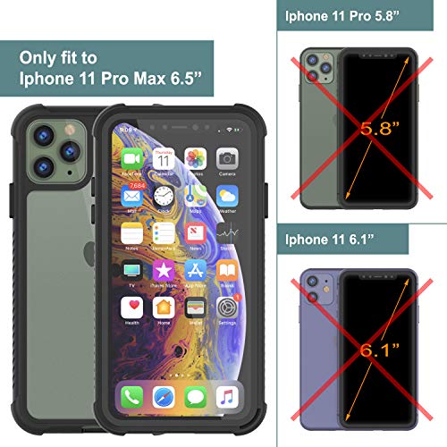 PunkCase iPhone 11 Pro Max Case [Spartan Series] Clear Rugged Heavy Duty Cover W/Built in Screen Protector | Ultra Slim 360 Full Body Protection Compatible W/Apple iPhone 11 Pro Max [Black]