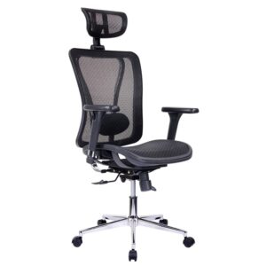 Techni Mobili Mesh Office Chair, Black