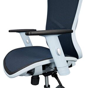 Techni Mobili Mesh Office Chair - High Back Computer Desk Chair with Adjustable Arms, Headrest, & Lumbar Support - Ergonomic Chair with Seat Cushion, Wheels, & Reclining Tilt Lock