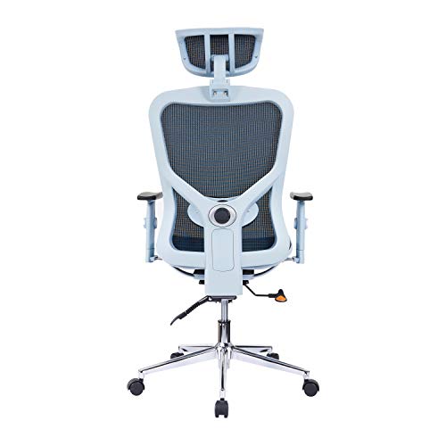 Techni Mobili Mesh Office Chair - High Back Computer Desk Chair with Adjustable Arms, Headrest, & Lumbar Support - Ergonomic Chair with Seat Cushion, Wheels, & Reclining Tilt Lock