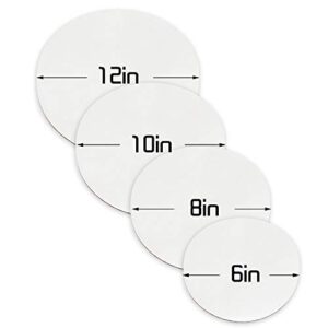 Twdrer 24 Cake Board Rounds, White Cake Circles Cake Base Circle Cardboard Base (6, 8, 10 & 12-Inch) for Cake Decorating & Multi-Tier Stacked Cakes