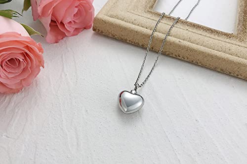 VNOX Pack of 5 Cremation Jewelry Cute Heart Cremation Urn Necklace for Ashes Holder Urn Pendant Necklace Keepsake Jewelry