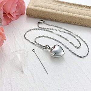 VNOX Pack of 5 Cremation Jewelry Cute Heart Cremation Urn Necklace for Ashes Holder Urn Pendant Necklace Keepsake Jewelry