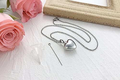 VNOX Pack of 5 Cremation Jewelry Cute Heart Cremation Urn Necklace for Ashes Holder Urn Pendant Necklace Keepsake Jewelry