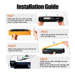 Valuecolor Compatible Toner Cartridge Replacement for HP 201X 201A CF400X CF401X CF402X CF403X CF400A Used in Color Pro MFP M277dw MFP M277c6 M277n M252n M252dw Printer (4 Pack)