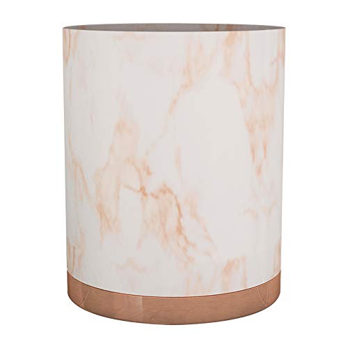 nu-steel MST8CH Misty Copper Collection Wastebasket or Dustbin, Perfect for Home & Bathroom Accessories, Resin and Metal