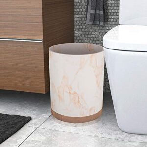 nu-steel MST8CH Misty Copper Collection Wastebasket or Dustbin, Perfect for Home & Bathroom Accessories, Resin and Metal