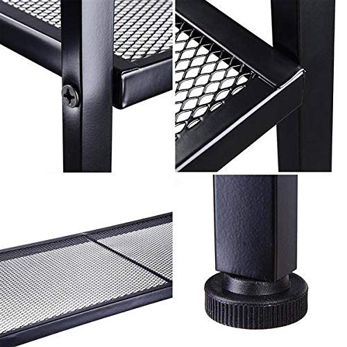 FRITHJILL Book Ladder Shelf,4-Tier Ladder Shelf Bookcase Storage Flower Shelf Display Shelf，Black