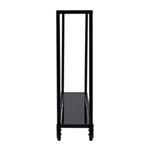 SEI Furniture Bergen Narrow Metal Console Table, Black