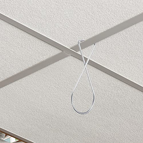 tile hooks T-bar clips for Office, Classroom, Home and Wedding Decoration, Hanging Sign from Suspended Grid/drop ceilings (30)