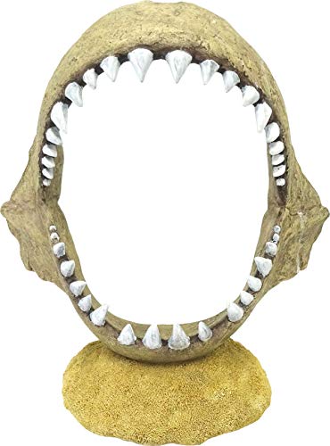 Penn-Plax Deco-Replicas Shark Jaw Aquarium Ornament – Safe for Freshwater and Saltwater Tank Setups