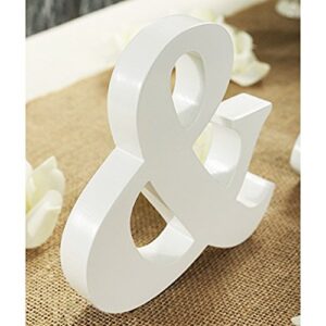 Adeeing Mr and Mrs Signs Wedding Sweetheart Table Decorations, Wooden Freestanding Letters for Photo Props, Rustic Wedding Decoration, Anniversary Wedding Shower Gift (White)