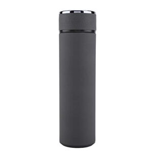 stainless steel vacuum water bottle tea coffee leak poof thermos car office cups(grey)