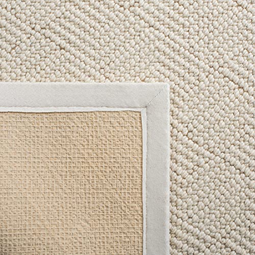 SAFAVIEH Natural Fiber Collection 9' x 12' Ivory NF487A Handmade Premium Wool & Jute Area Rug