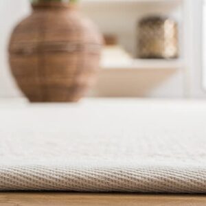 SAFAVIEH Natural Fiber Collection 9' x 12' Ivory NF487A Handmade Premium Wool & Jute Area Rug