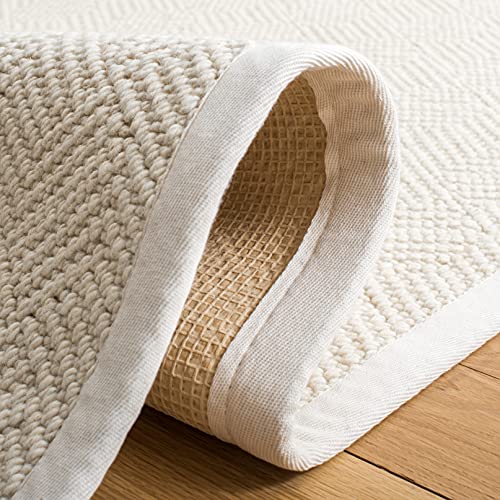 SAFAVIEH Natural Fiber Collection 9' x 12' Ivory NF487A Handmade Premium Wool & Jute Area Rug