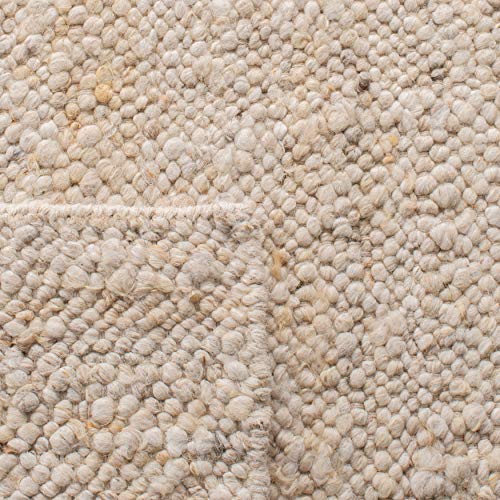 SAFAVIEH Natura Collection 8' x 10' Ivory NAT263A Handmade Wool Area Rug