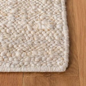 SAFAVIEH Natura Collection 8' x 10' Ivory NAT263A Handmade Wool Area Rug