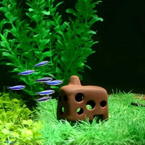 Saim Shrimp Shelter Hiding Pot Aquarium Ceramic Rock Cave Fish Tank Decor Ornament for Shrimp to Rest and Breed