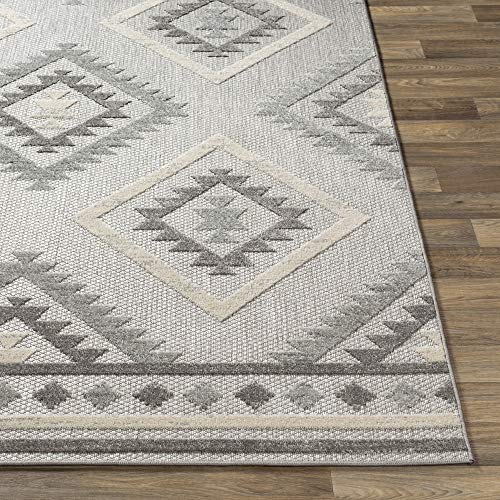 Artistic Weavers Mette Bohemian Outdoor Area Rug, 7'10" x 10'3", Grey