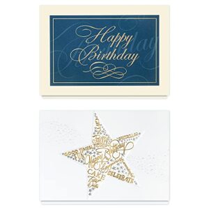 The Gallery Collection - Birthday Cards Assortment Box (35 Cards), Foil & Embossing (Birthday Formal)