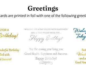 The Gallery Collection - Birthday Cards Assortment Box (35 Cards), Foil & Embossing (Birthday Formal)