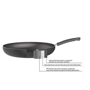 Amazon Basics Hard Anodized Non-Stick Skillet - 12.5-Inch, Black