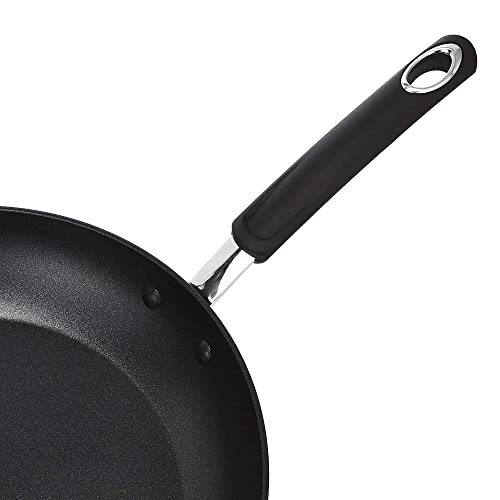 Amazon Basics Hard Anodized Non-Stick Skillet - 12.5-Inch, Black