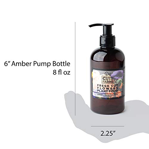 Fresh Cut Flower Food for Longer Lasting Blooms | Gentle Plant Food Concentrate (8 oz. Bottle)